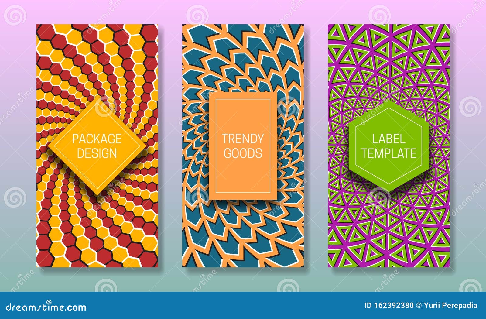 Optical Illusion Packaging Design. Colorful Moving Backgrounds With ...