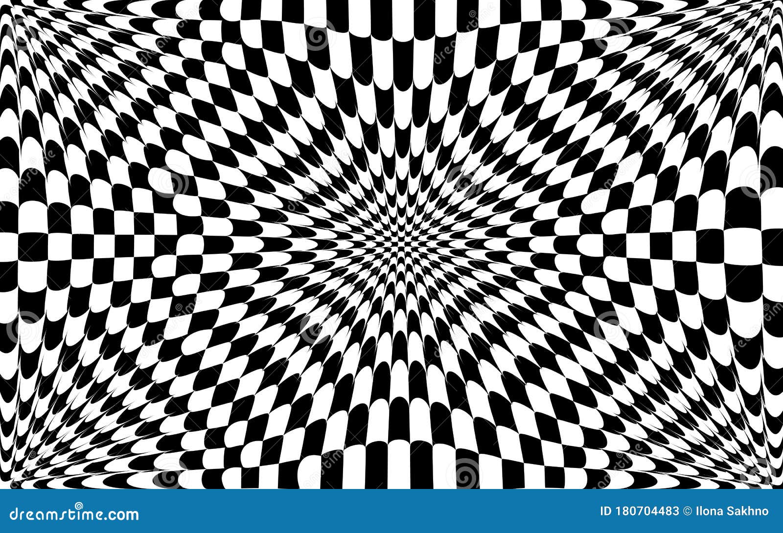 Optical Illusion - Parallel Lines Made from Black and White Pillows ...
