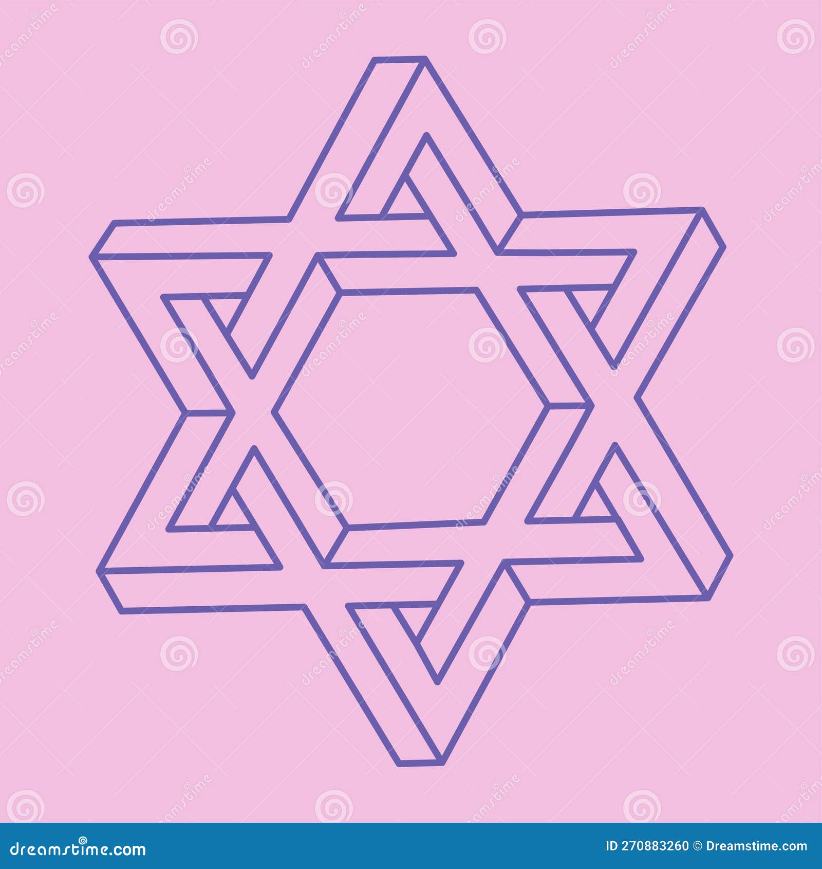 Escher Paradox Geometry. Optical Illusion Object. Sacred Geometric ...