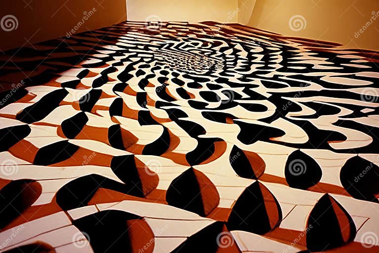 Optical Illusion Patterns that Play with Perception Making the D Stock Illustration ...