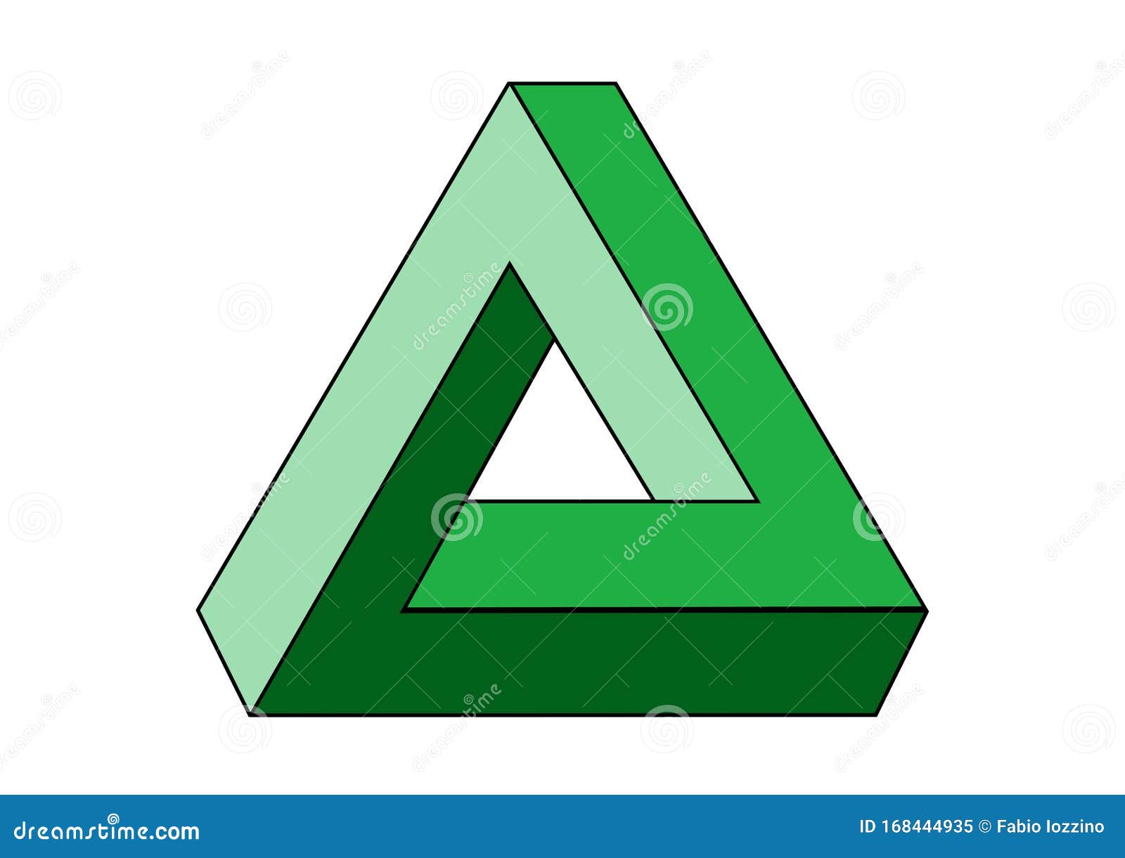Optical Illusion. Penrose Impossible Triangle Stock Illustration ...