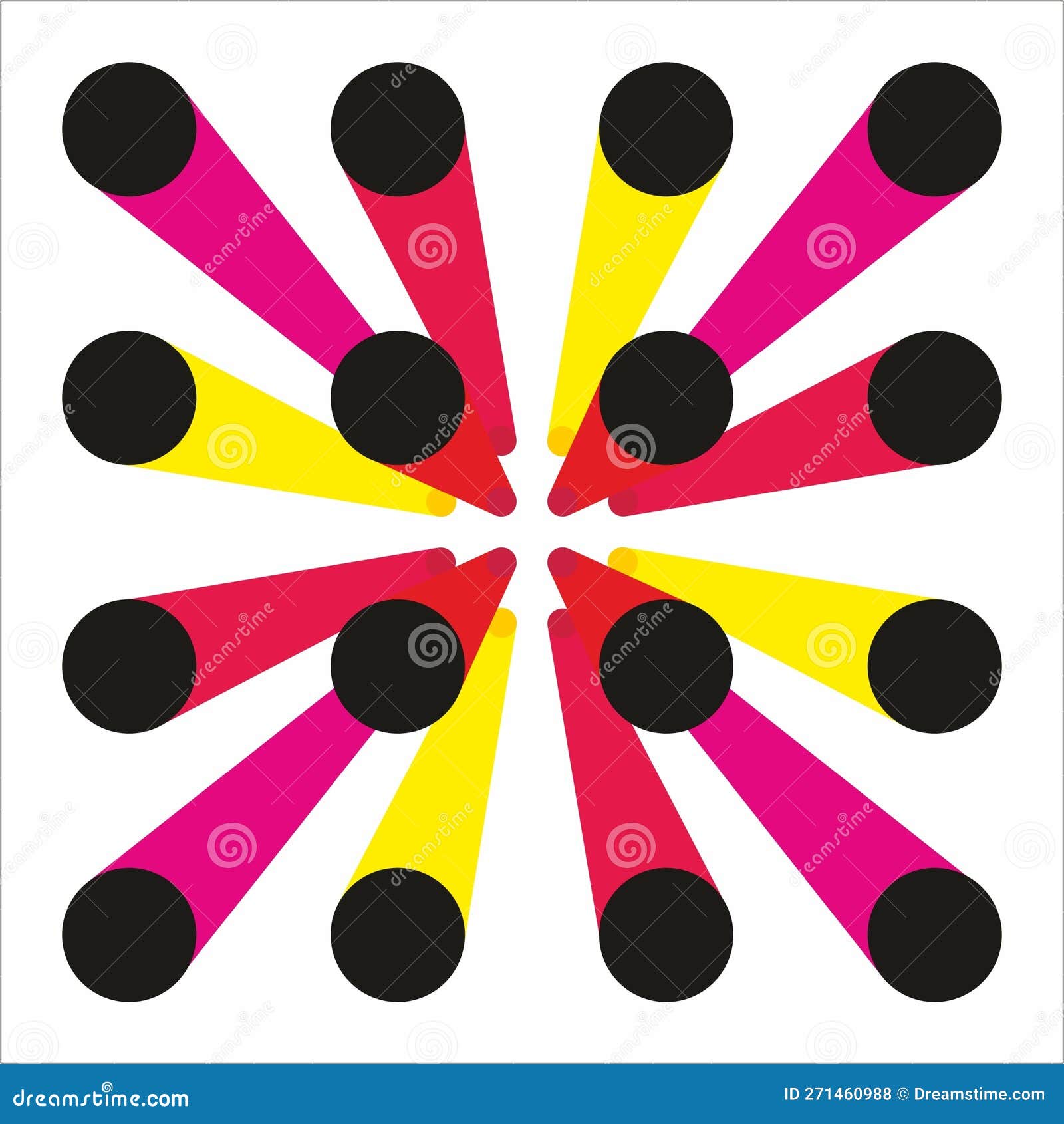 Optical Illusion Pillars In The Perspective Of The Abyss Bright With ...