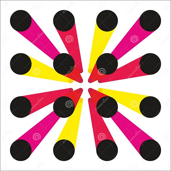 Optical Illusion Pillars in the Perspective of the Abyss Bright with ...