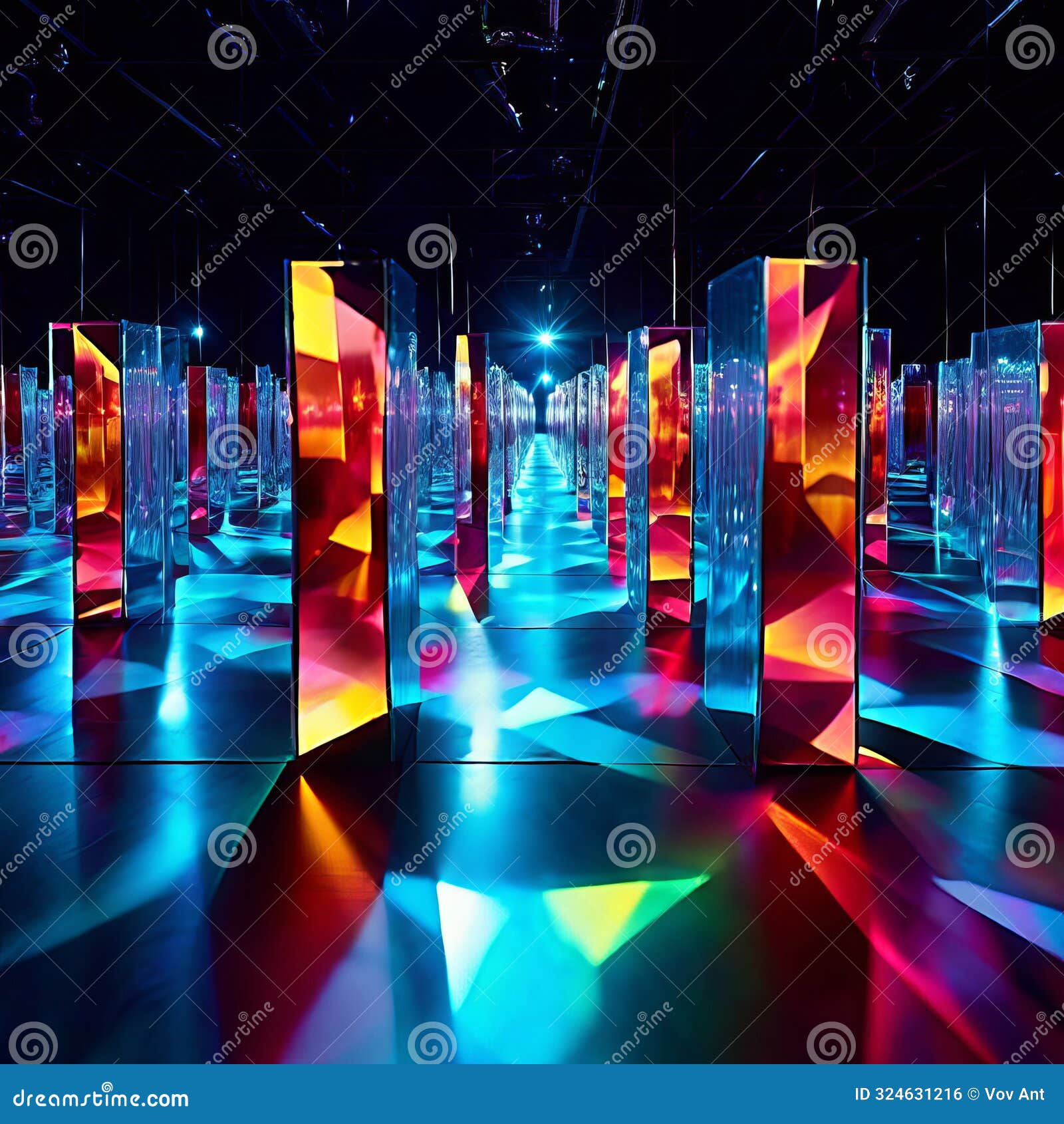 Optical Illusion Prism Installation an Installation Made from O Stock ...