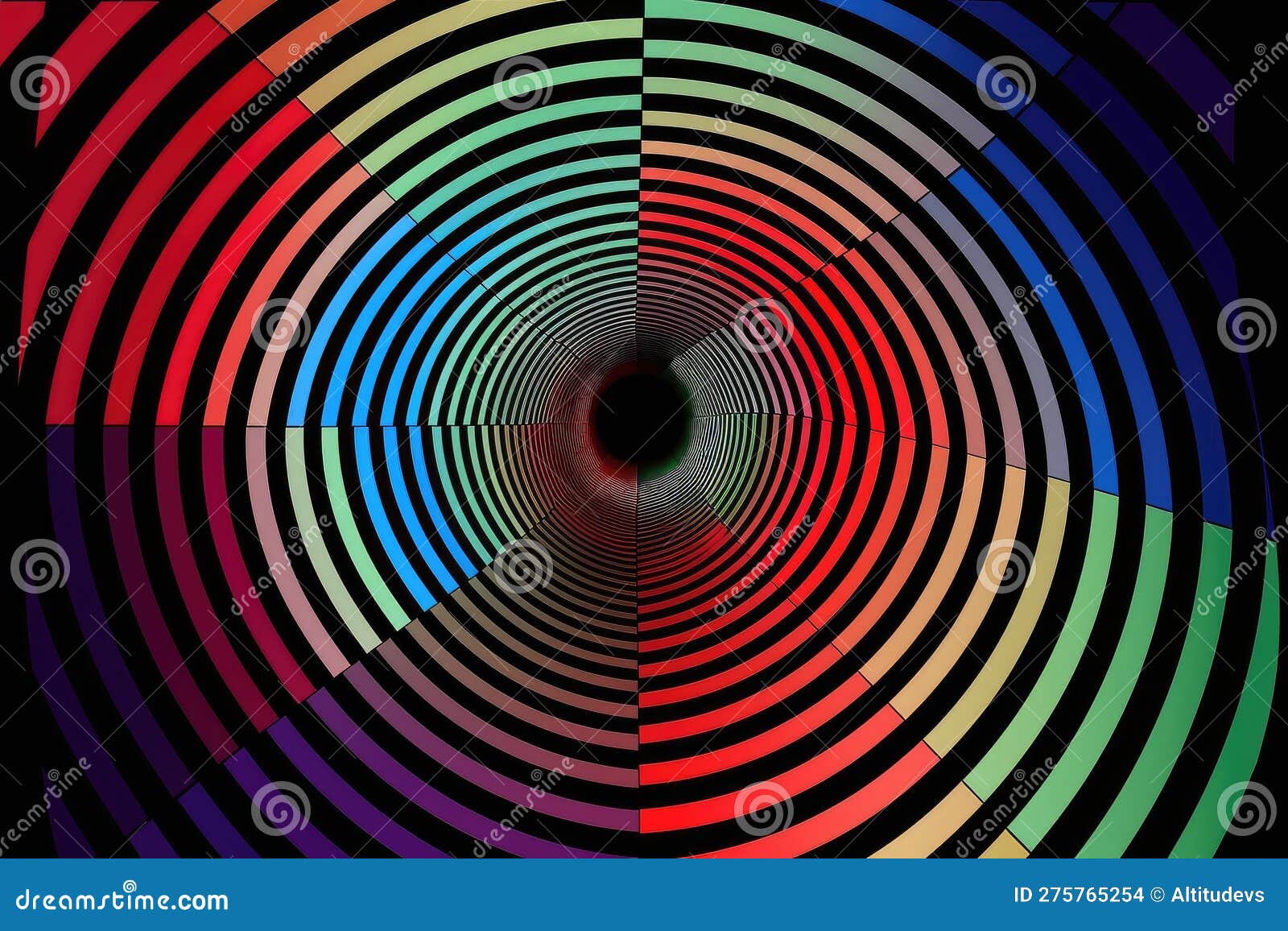 Optical Illusion of a Rotating Tunnel, with the Lines and Colors ...