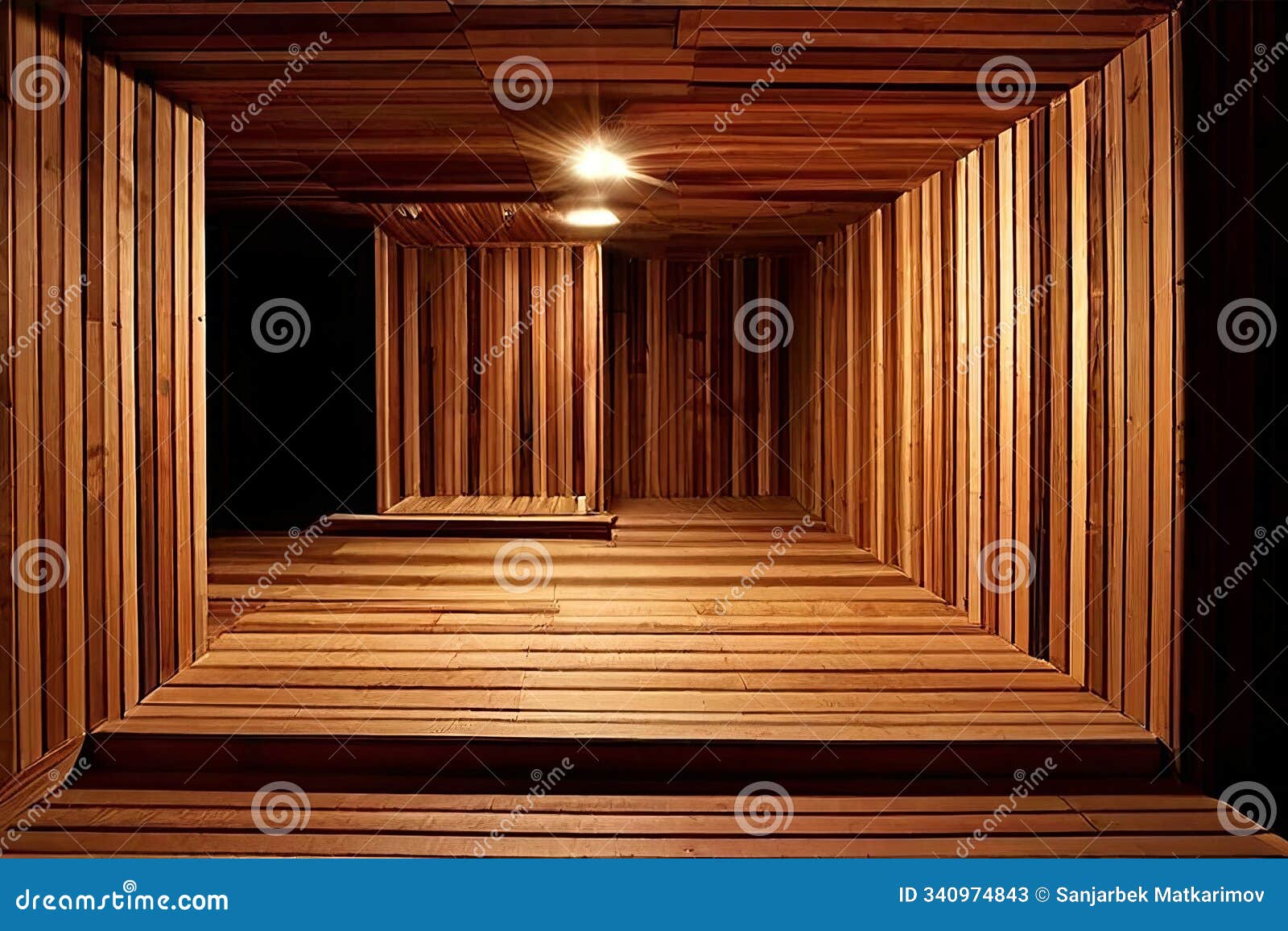 Optical Illusion Sauna Play with Perspective and Scale To Create Stock ...