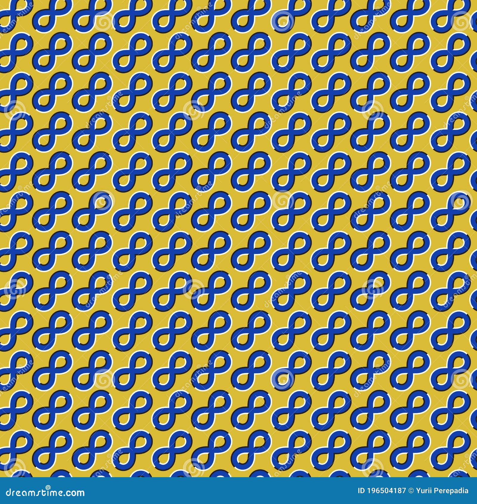 Optical Illusion Seamless Pattern of Moving Infinity Symbols Ornament ...