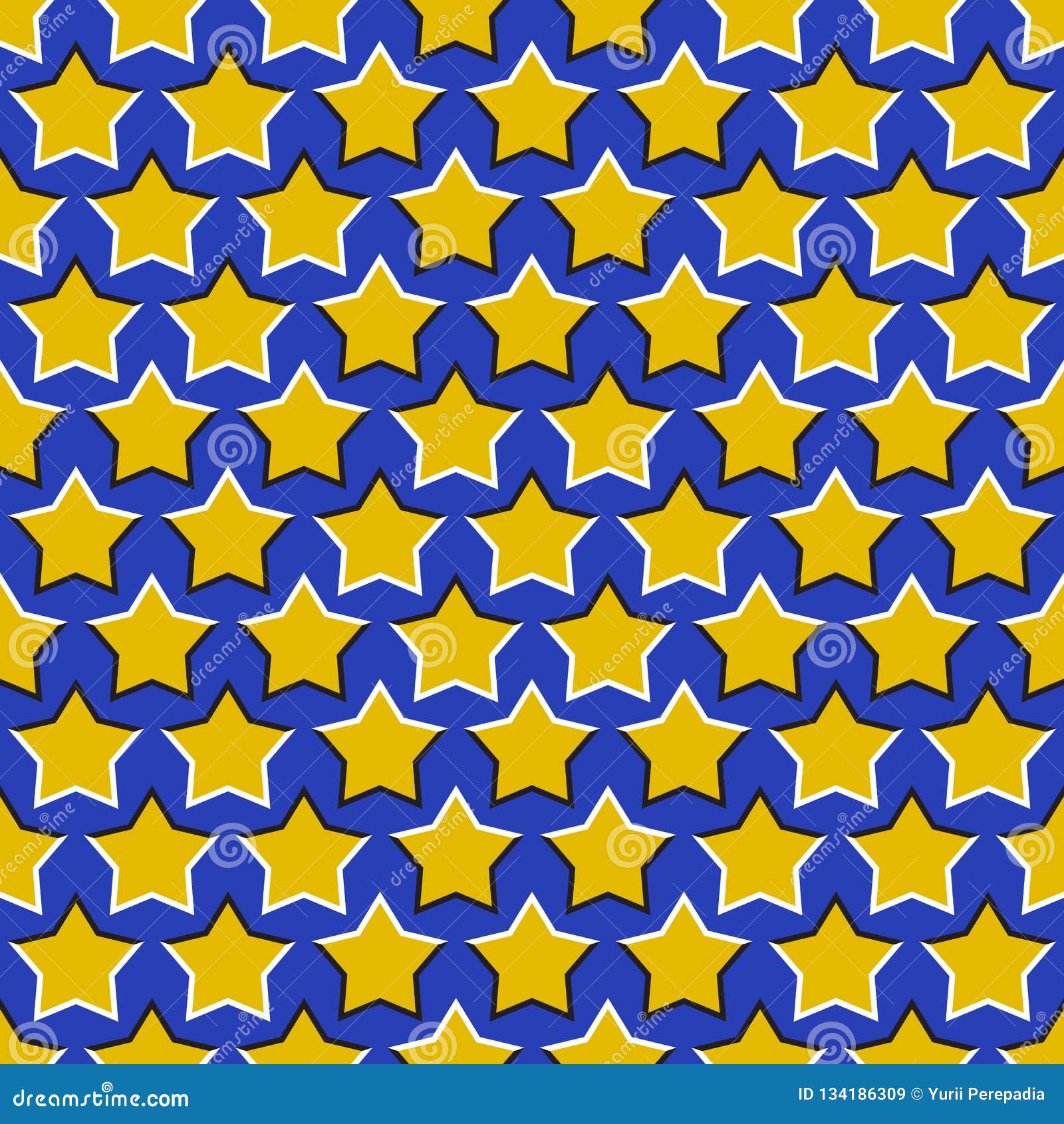 Optical Illusion Seamless Pattern of Moving Stars Stock Vector ...