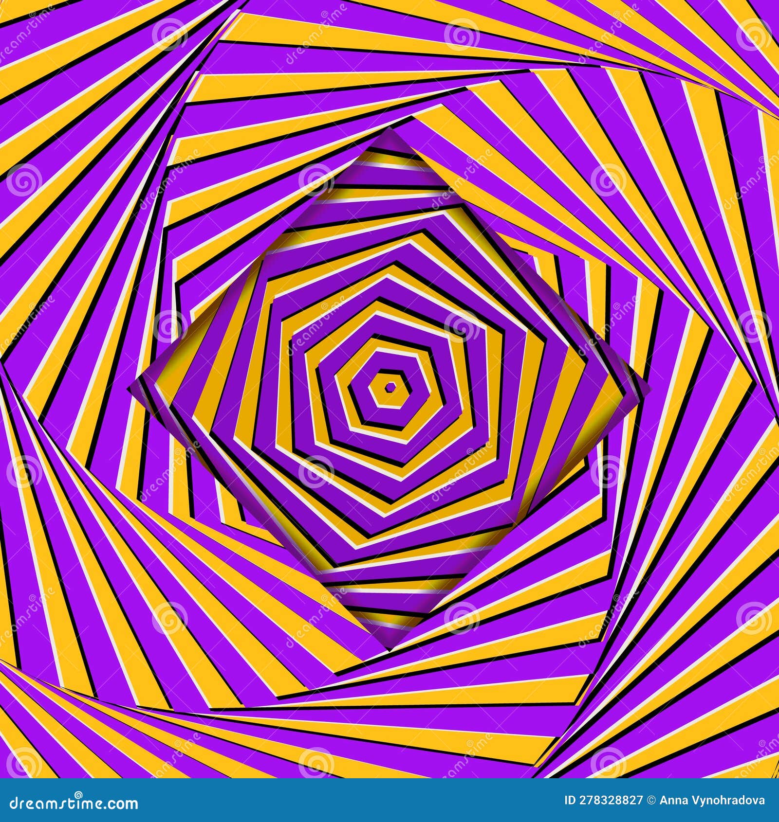 Optical Illusion Seamless Pattern. Moving Visual Hypnotic Stock ...