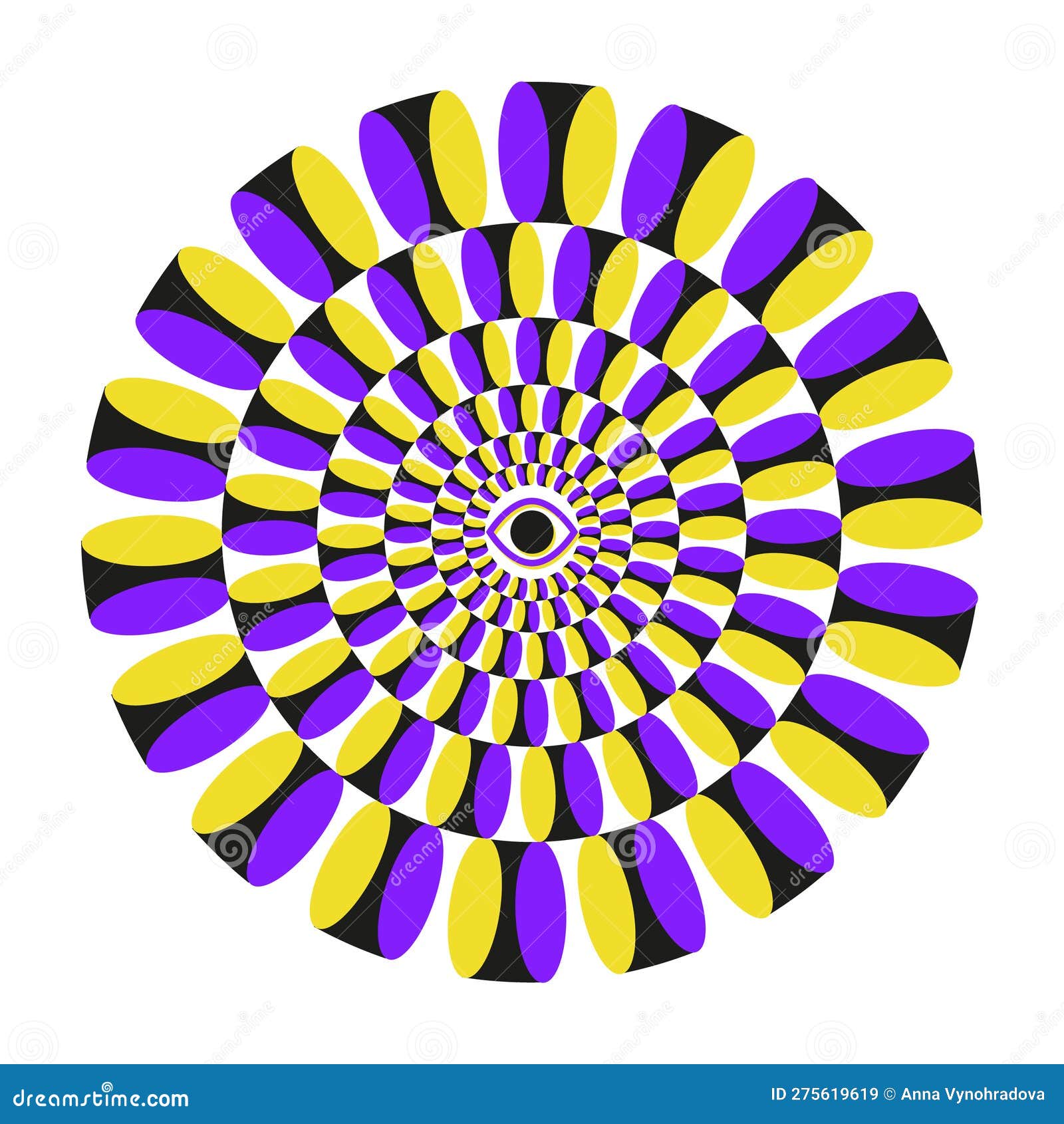 Optical Illusion Seamless Pattern. Moving Visual Hypnotic Stock Vector ...