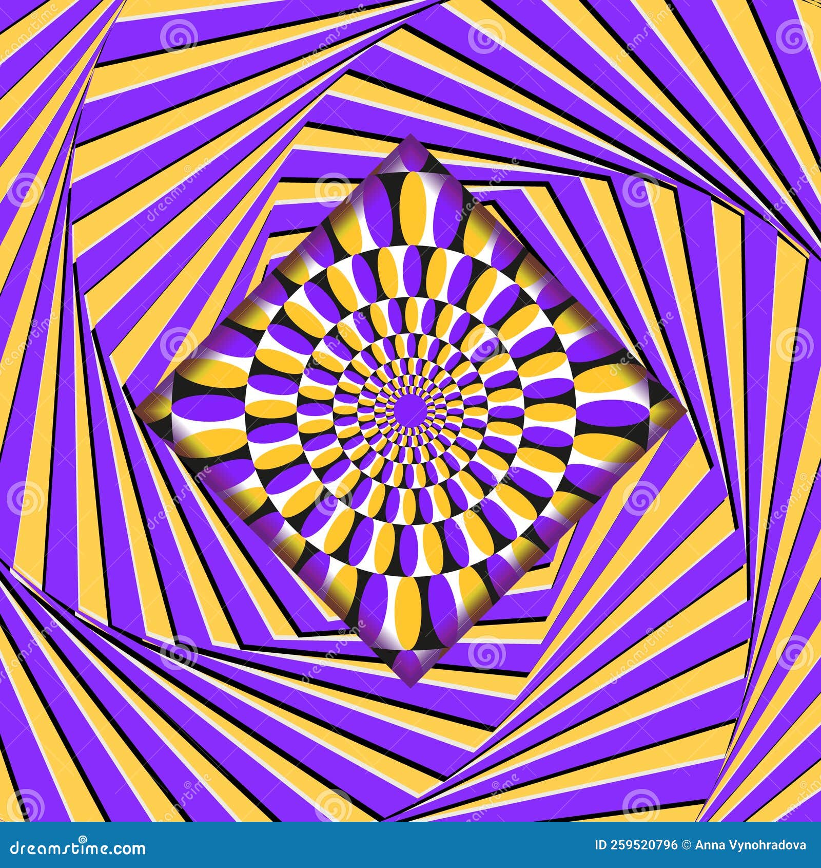Optical Illusion Seamless Pattern. Moving Visual Hypnotic Stock Vector ...