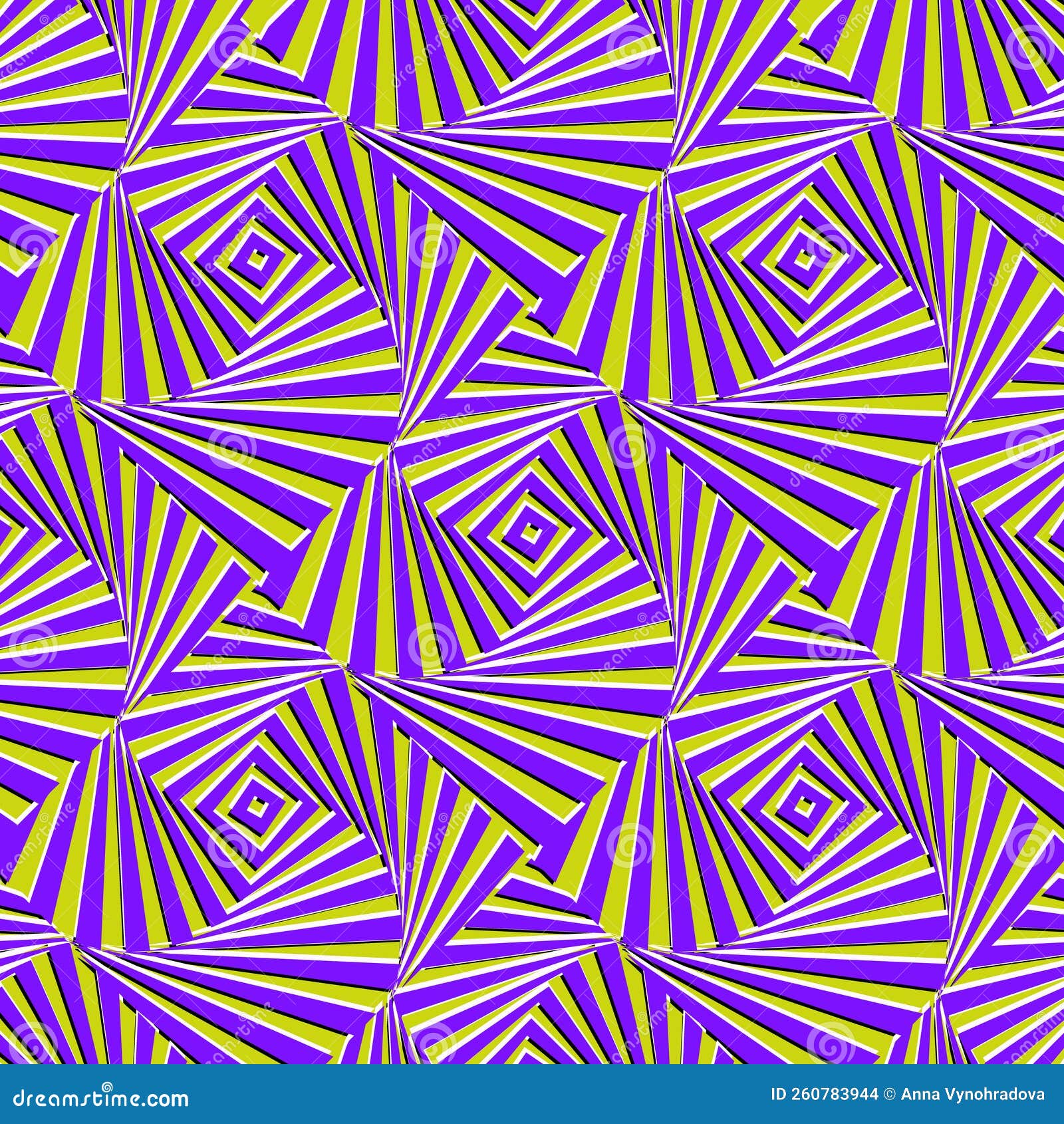 Optical Illusion Seamless Pattern. Moving Visual Hypnotic Stock Vector ...