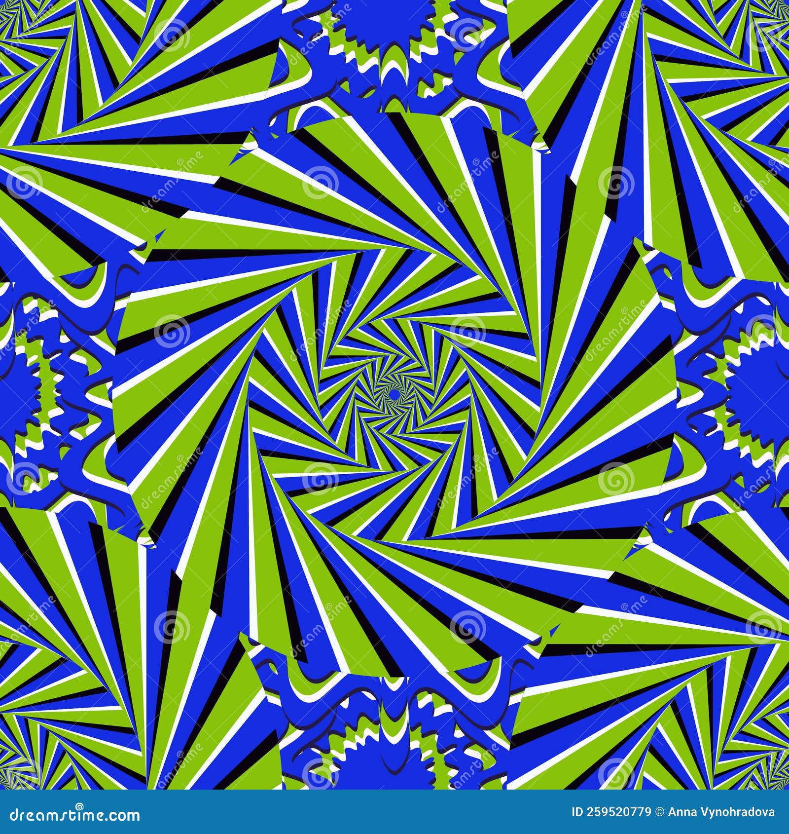 Optical Illusion Seamless Pattern. Moving Visual Hypnotic Stock Vector ...