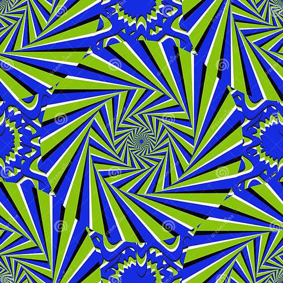 Optical Illusion Seamless Pattern. Moving Visual Hypnotic Stock Vector - Illustration of fancy ...