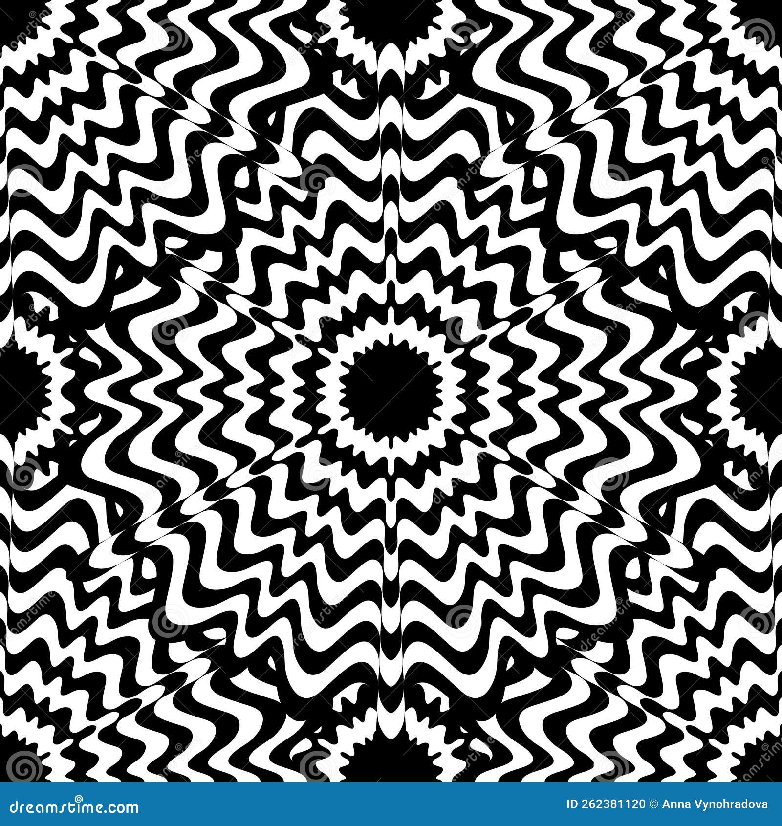 Optical Illusion Seamless Pattern. Moving Visual Hypnotic Stock Vector ...