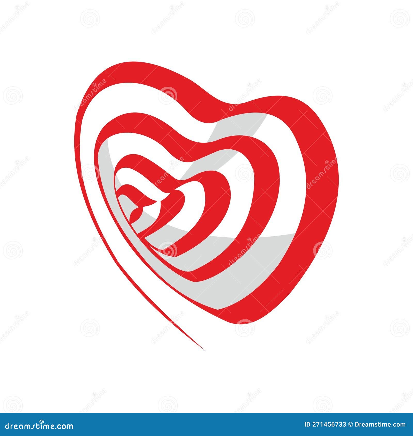 Optical Illusion Heart Deep Distortion Symbol of Love Stock Vector ...
