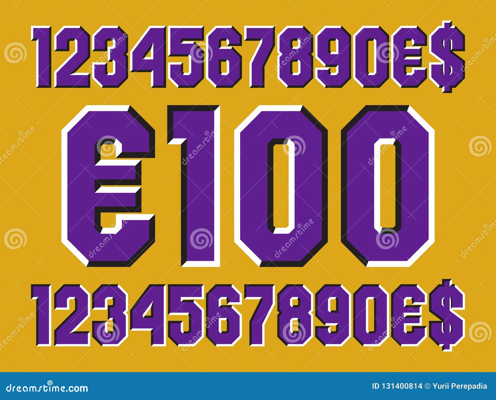 Optical Illusion Sliding Numbers With Currency Signs Vector ...