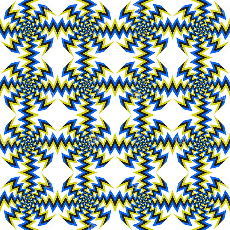 Optical Illusion Spin Cycle, Abstract Vector Pattern. Stock Vector ...