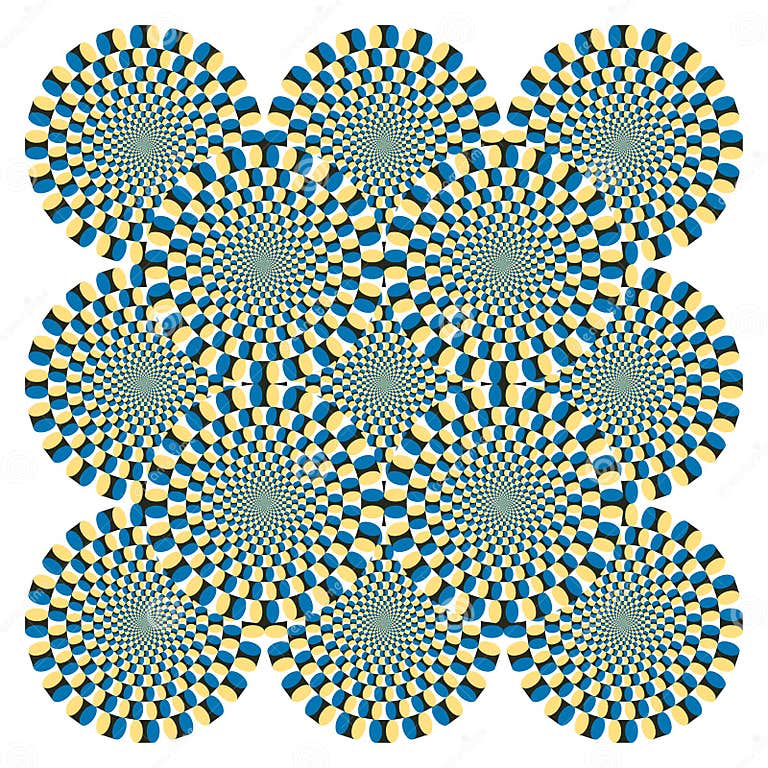 Optical Illusion Spin Cycle (Vector) Stock Vector - Illustration of ...