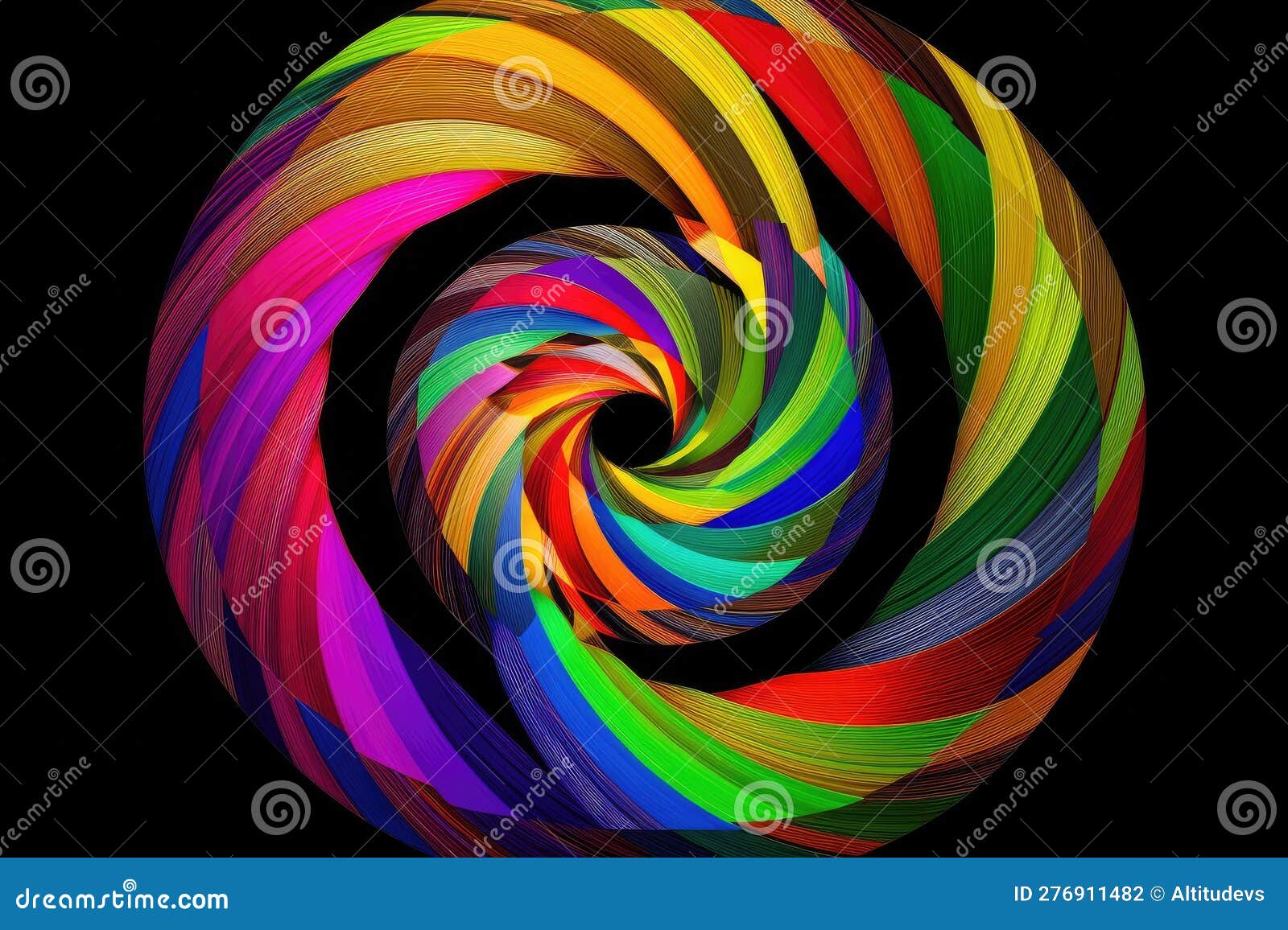 Optical Illusion of Spinning Infinity Symbol in Colors of the Rainbow ...
