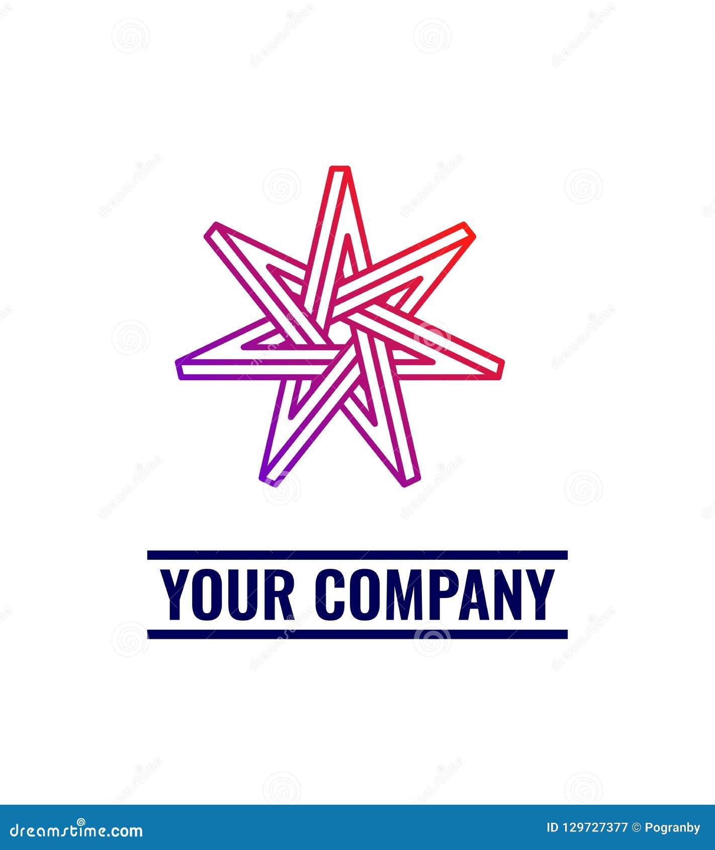 Optical Illusion Star Logo Design Template Stock Illustration ...