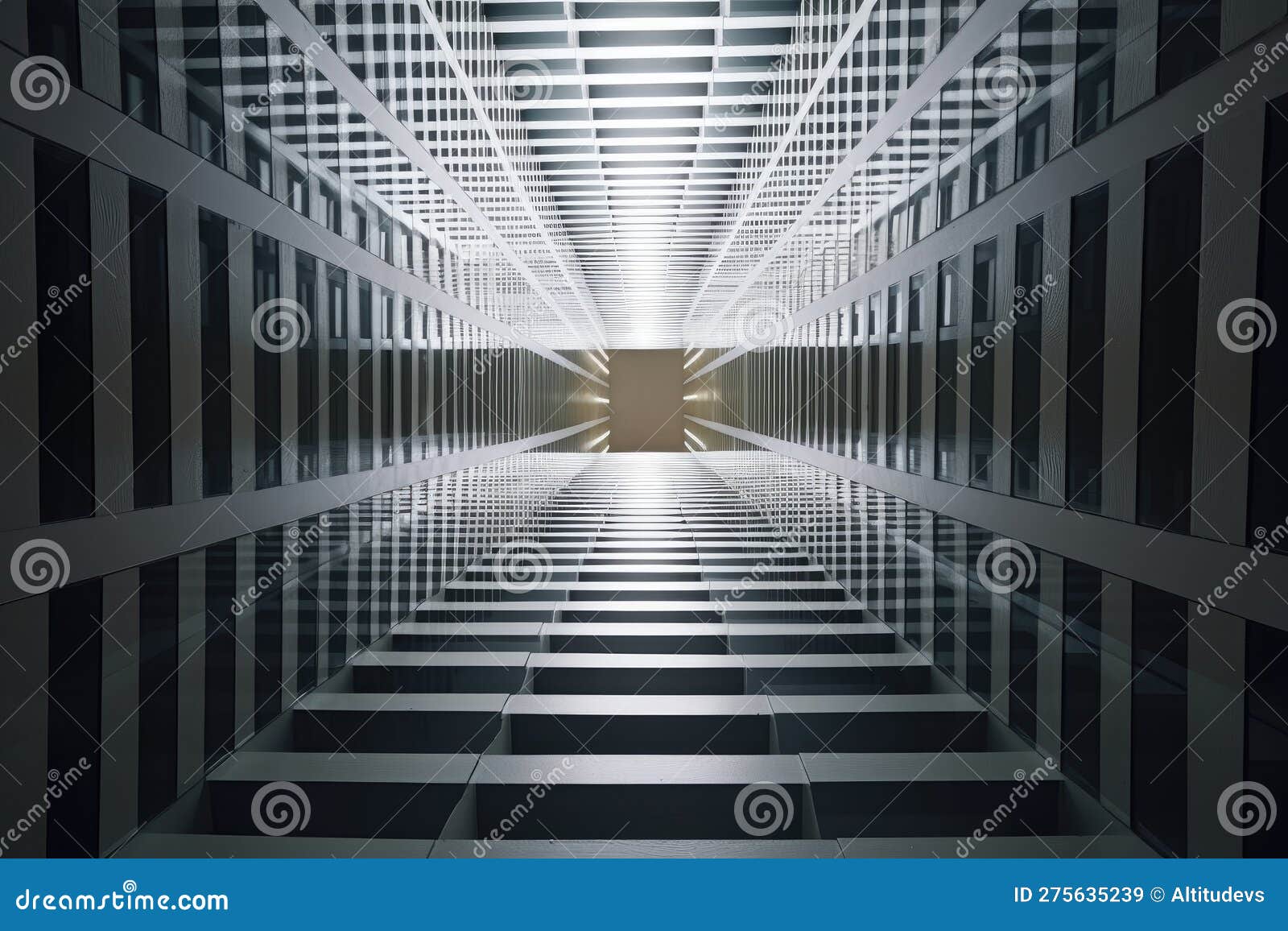 Optical Illusion of a Straight Staircase that Leads To an Endless Abyss ...