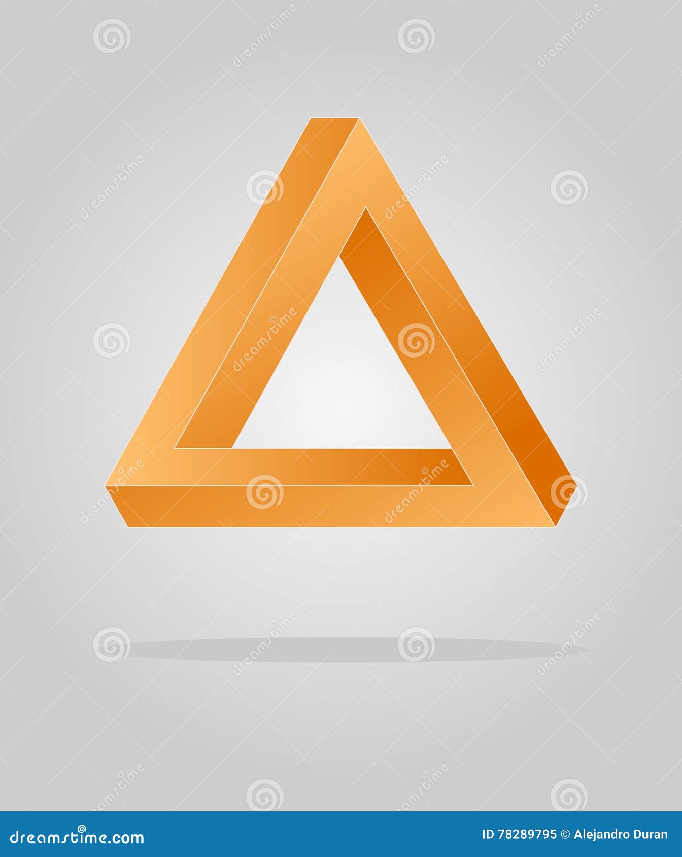Optical illusion triangle stock vector. Illustration of element - 78289795