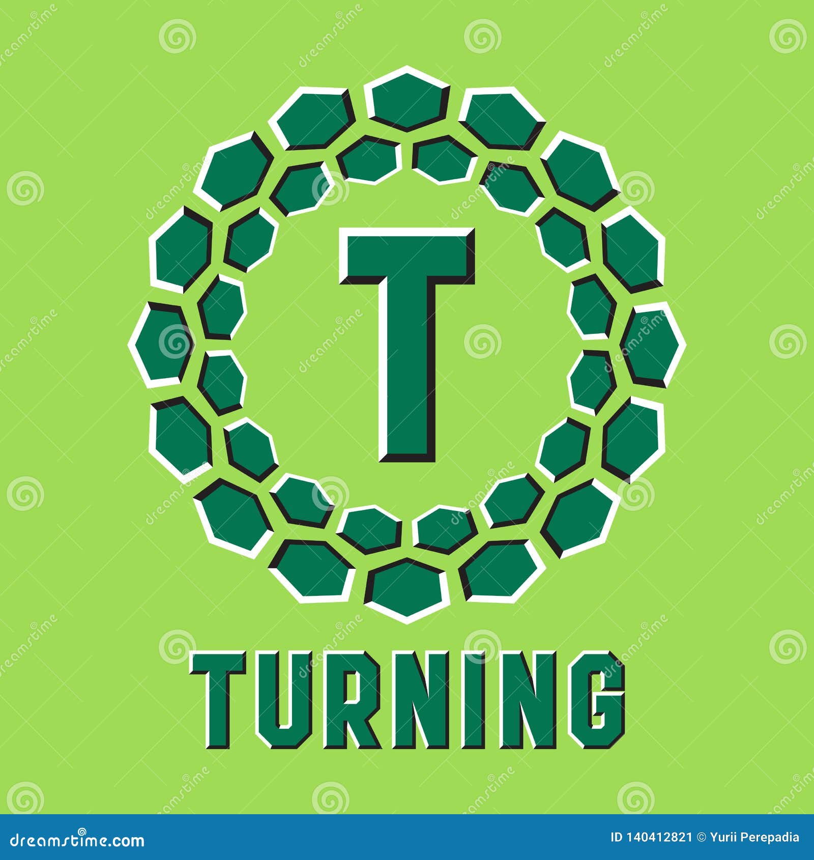 Optical Illusion Turning Logo in Round Moving Frame Stock Vector ...