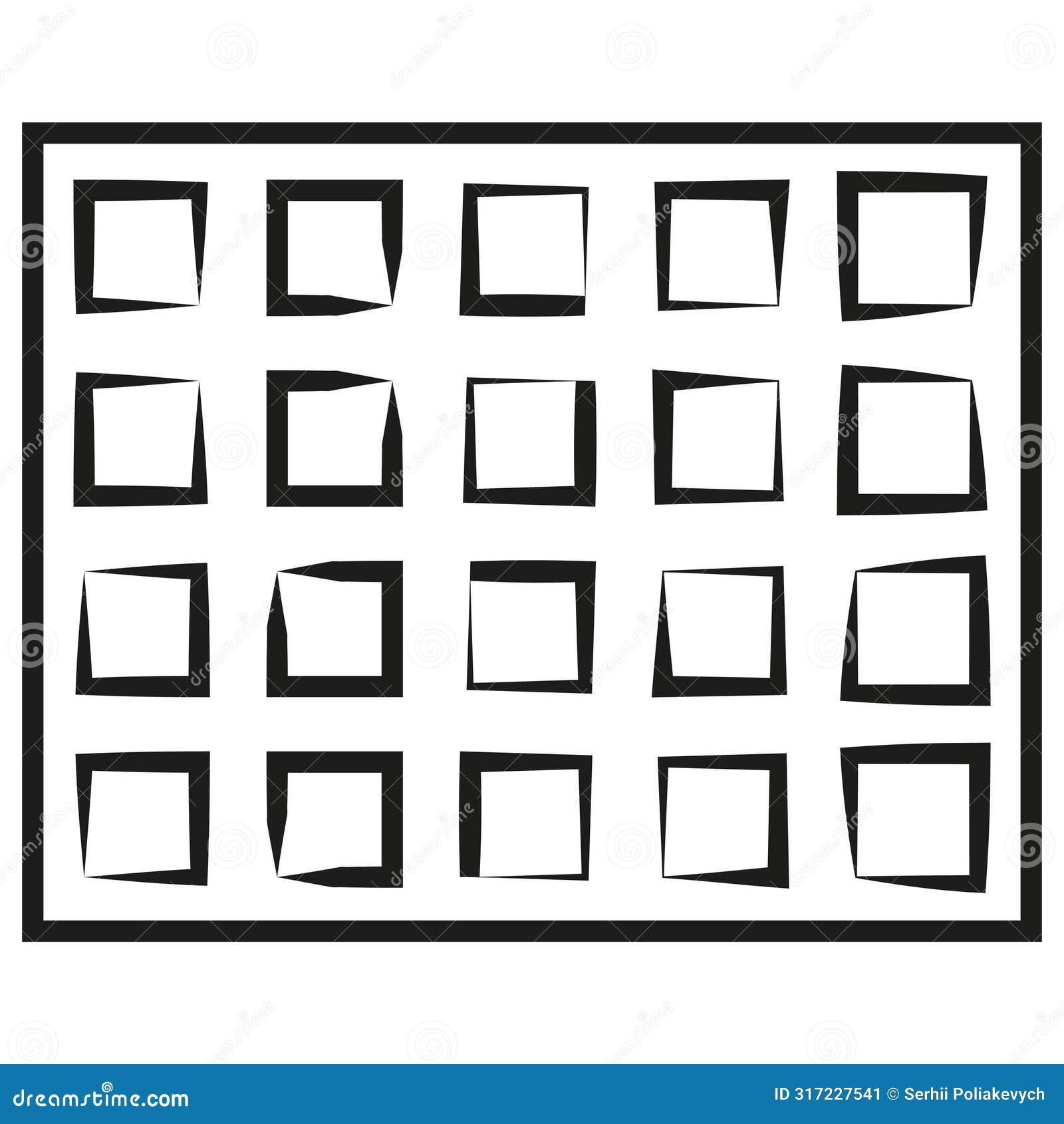 Optical Illusion of Twisted Squares Vector. Abstract Geometric Pattern ...