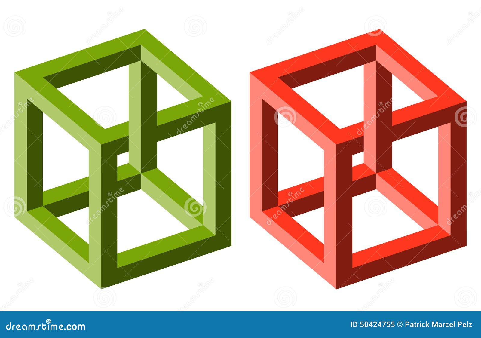 Optical illusion stock vector. Illustration of seamless - 50424755