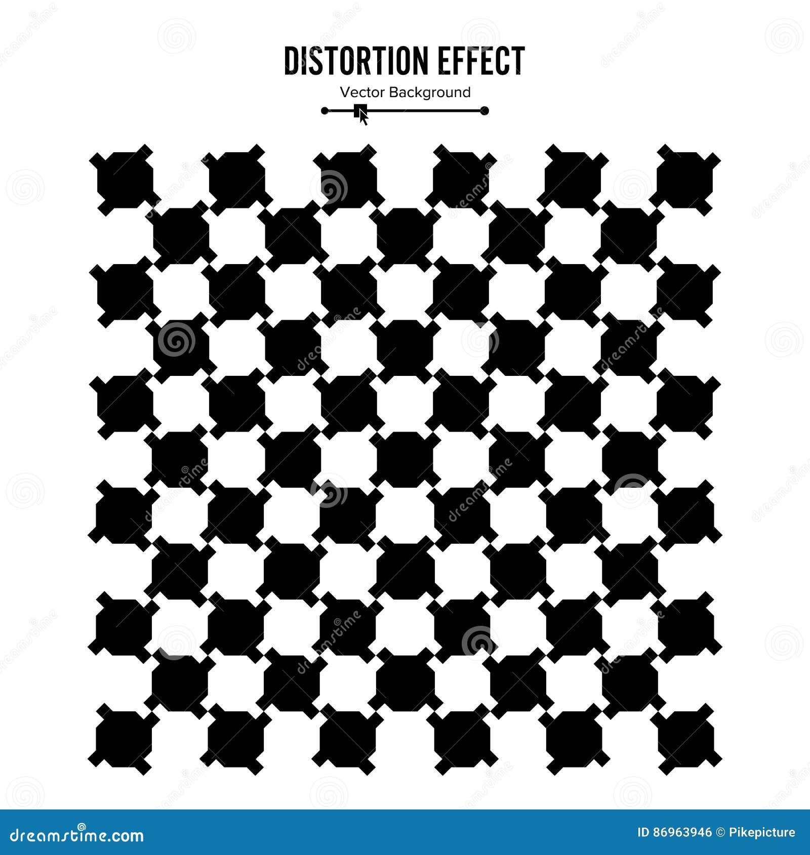 Optical Illusion. Vector 3d Art. Distortion Dynamic Effect. Geometric ...