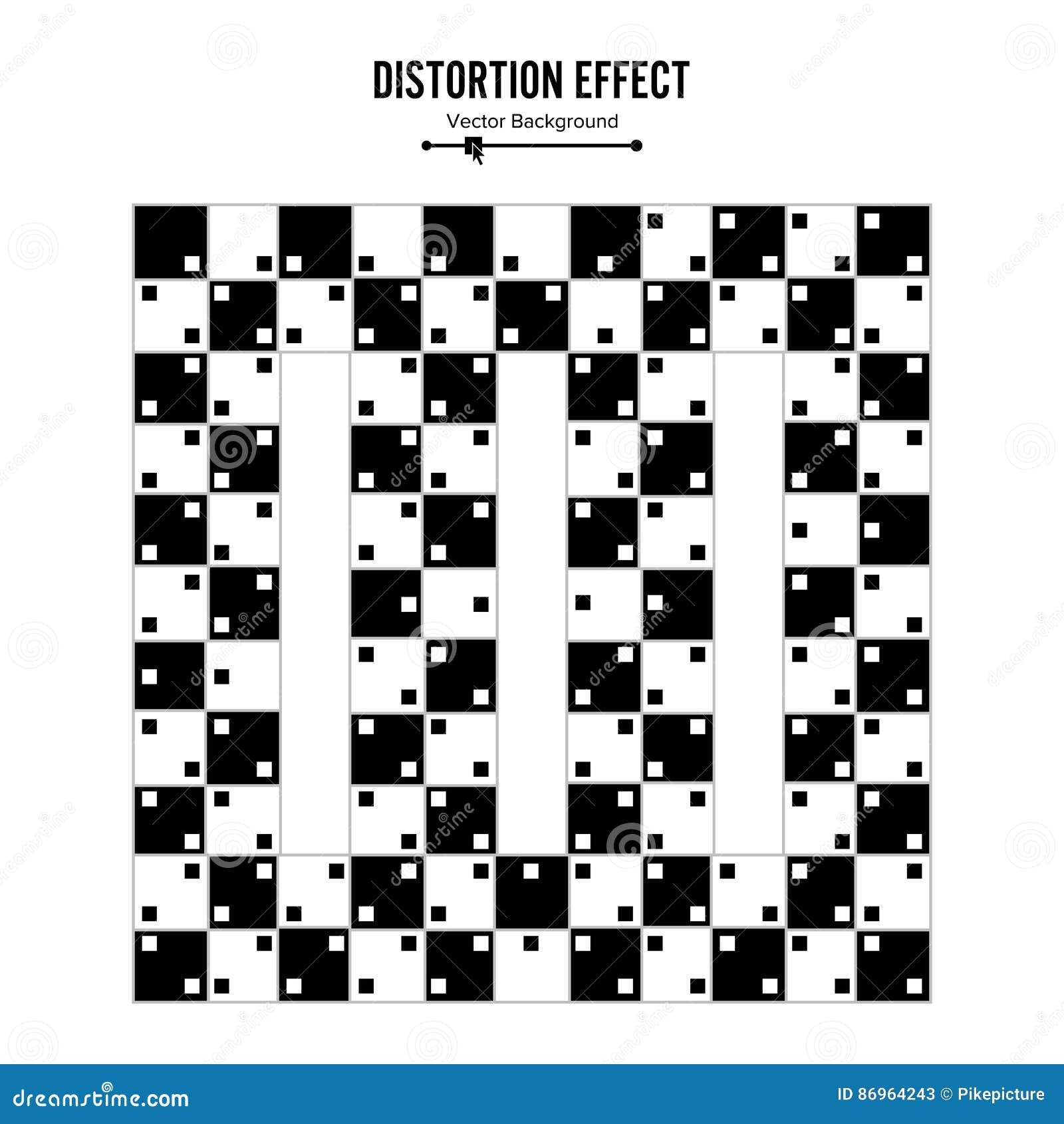 Optical Illusion. Vector 3d Art. Distortion Dynamic Effect. Geometric ...