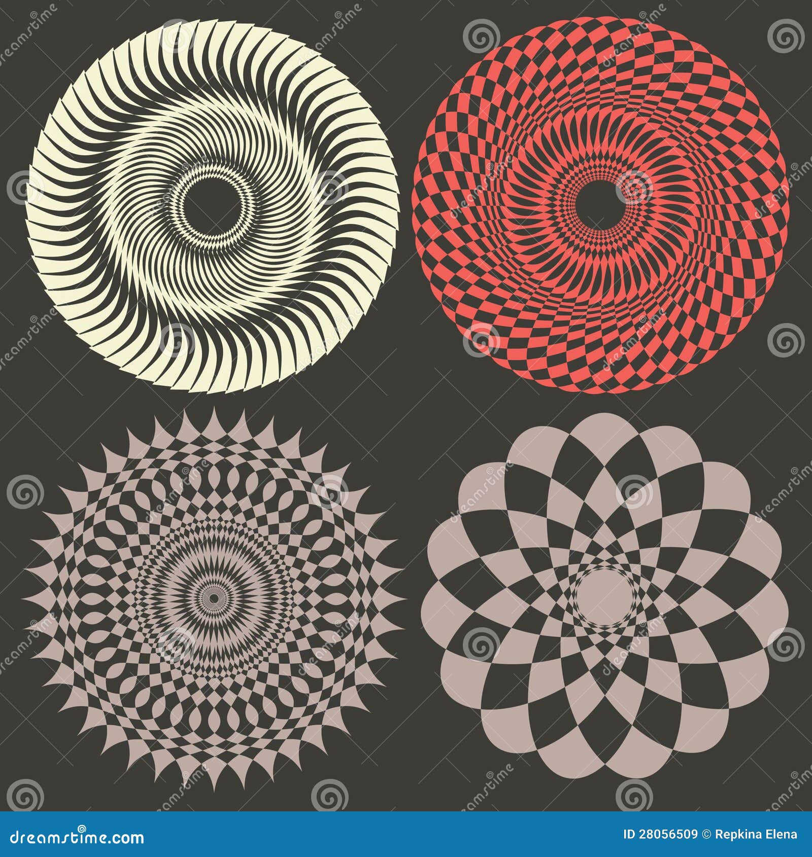 Optical Illusion Vector Elements Stock Vector - Illustration of ...