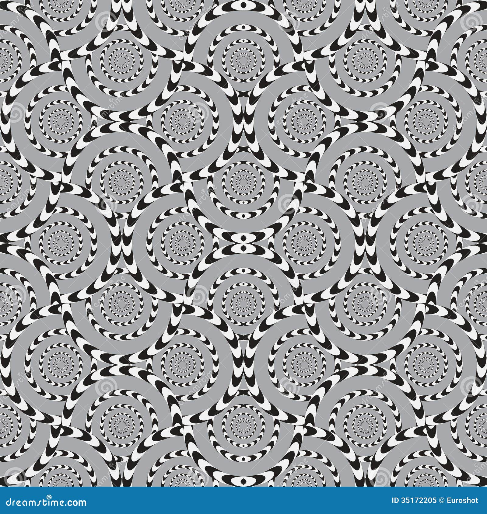Optical Illusion, Vector Seamless Pattern. Stock Vector - Illustration ...