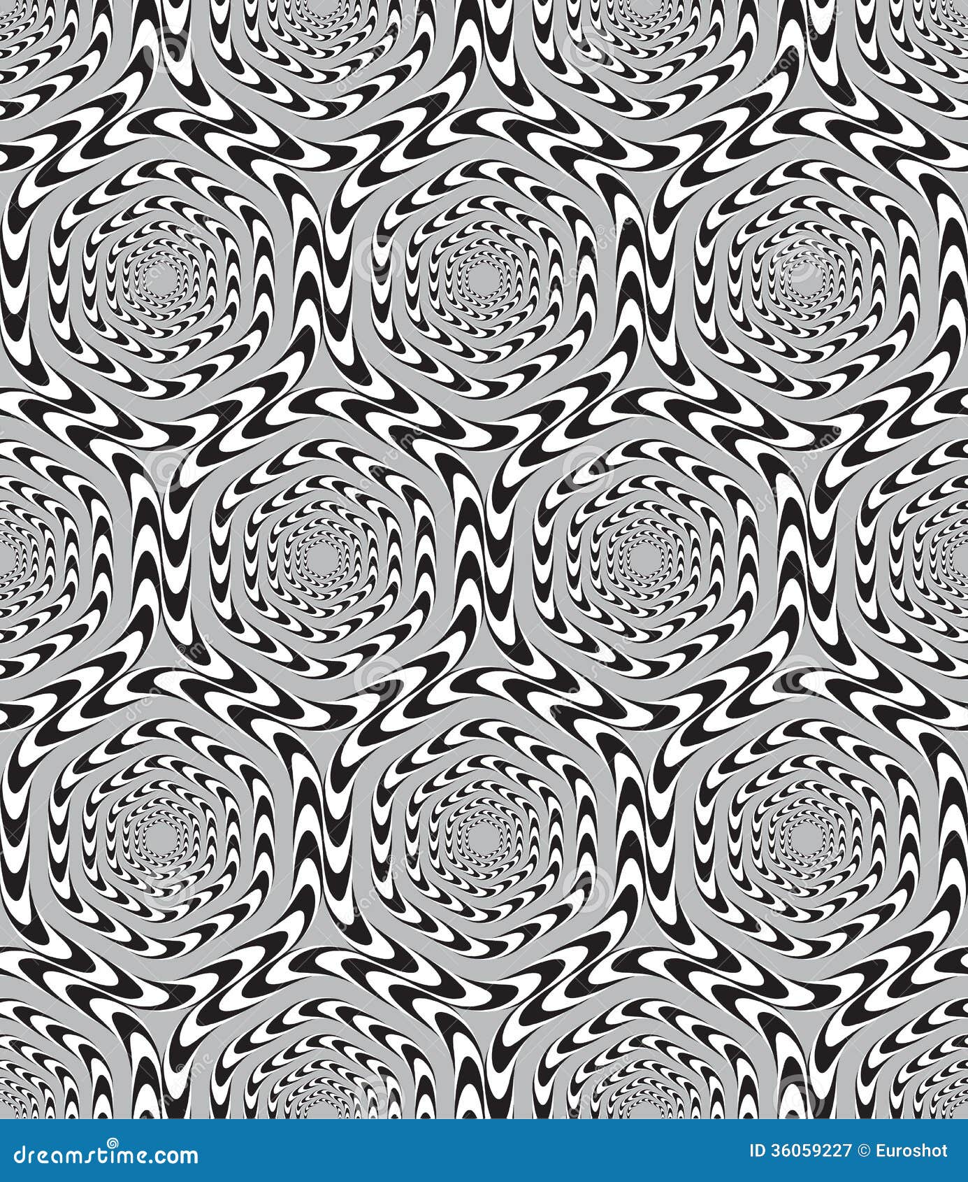 Optical Illusion, Vector Seamless Pattern Background. Stock Vector ...