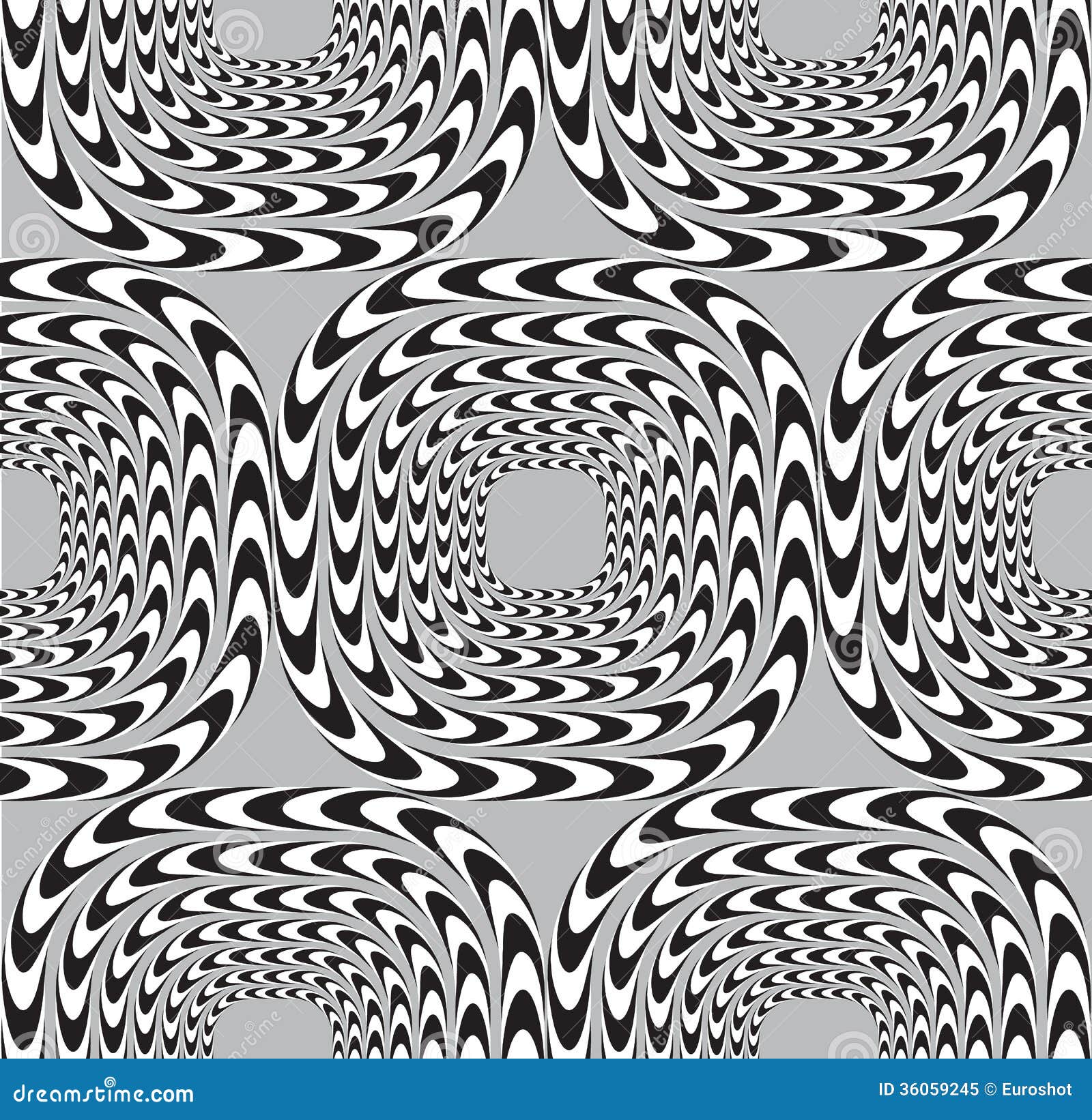 Optical Illusion, Vector Seamless Pattern Background. Stock Vector ...