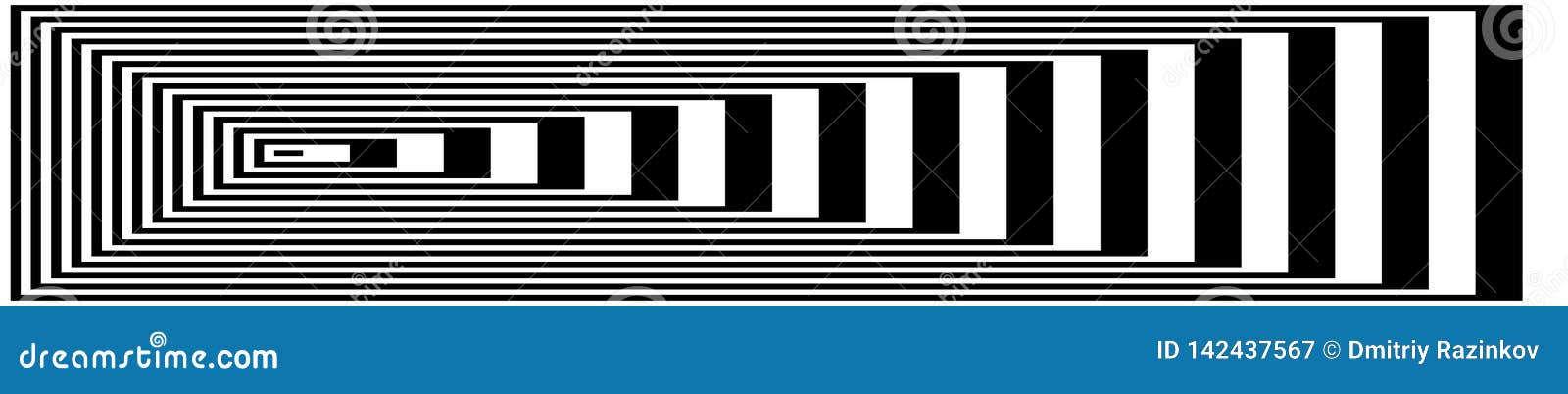 Optical Illusion Vector. Stripe Perspective, Curve Stripes. EPS 10 ...