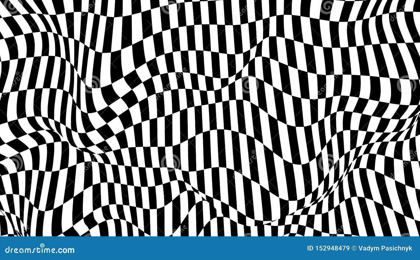 Optical Illusion Wave. Chess Waves Board. Abstract 3d Black and White ...