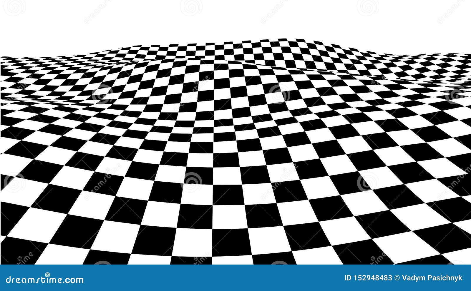 Optical Illusion Wave. Chess Waves Board. Abstract 3d Black and White ...
