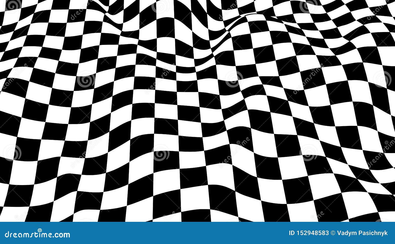 Optical Illusion Wave. Chess Waves Board. Abstract 3d Black and White ...