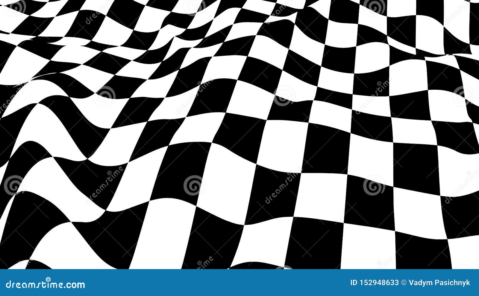 Optical Illusion Wave. Chess Waves Board. Abstract 3d Black and White ...