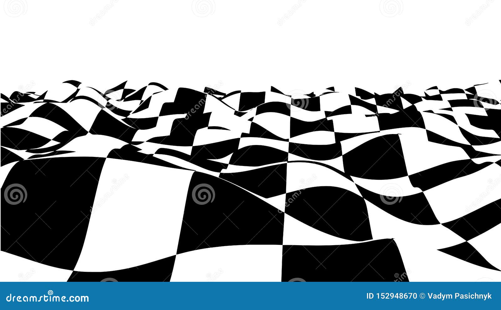 Optical Illusion Wave. Chess Waves Board. Abstract 3d Black and White ...