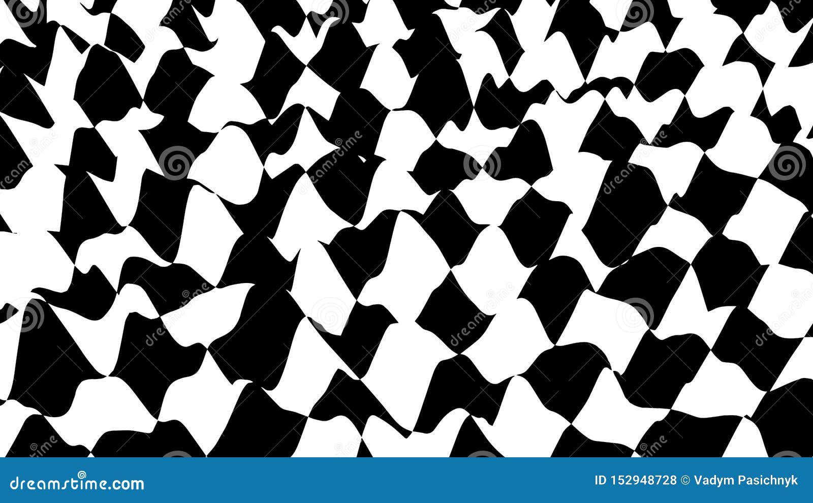 Optical Illusion Wave. Chess Waves Board. Abstract 3d Black and White ...
