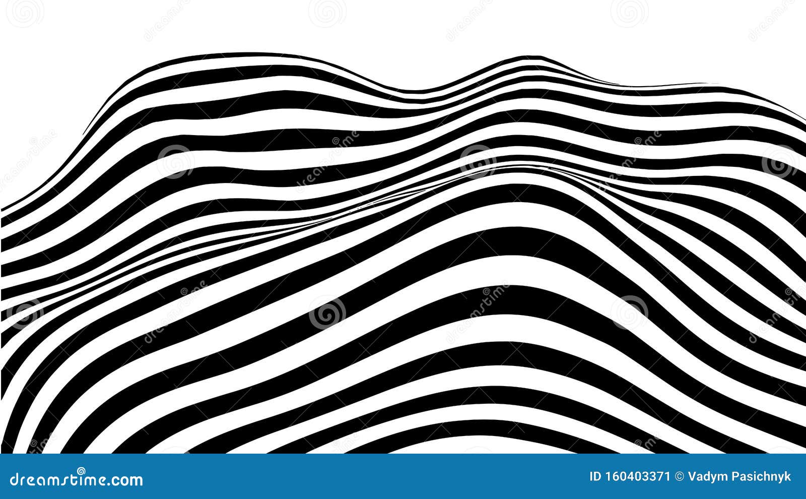 Optical Illusion Wave. Optical Effect Mobius Wave. Vector Illustration ...