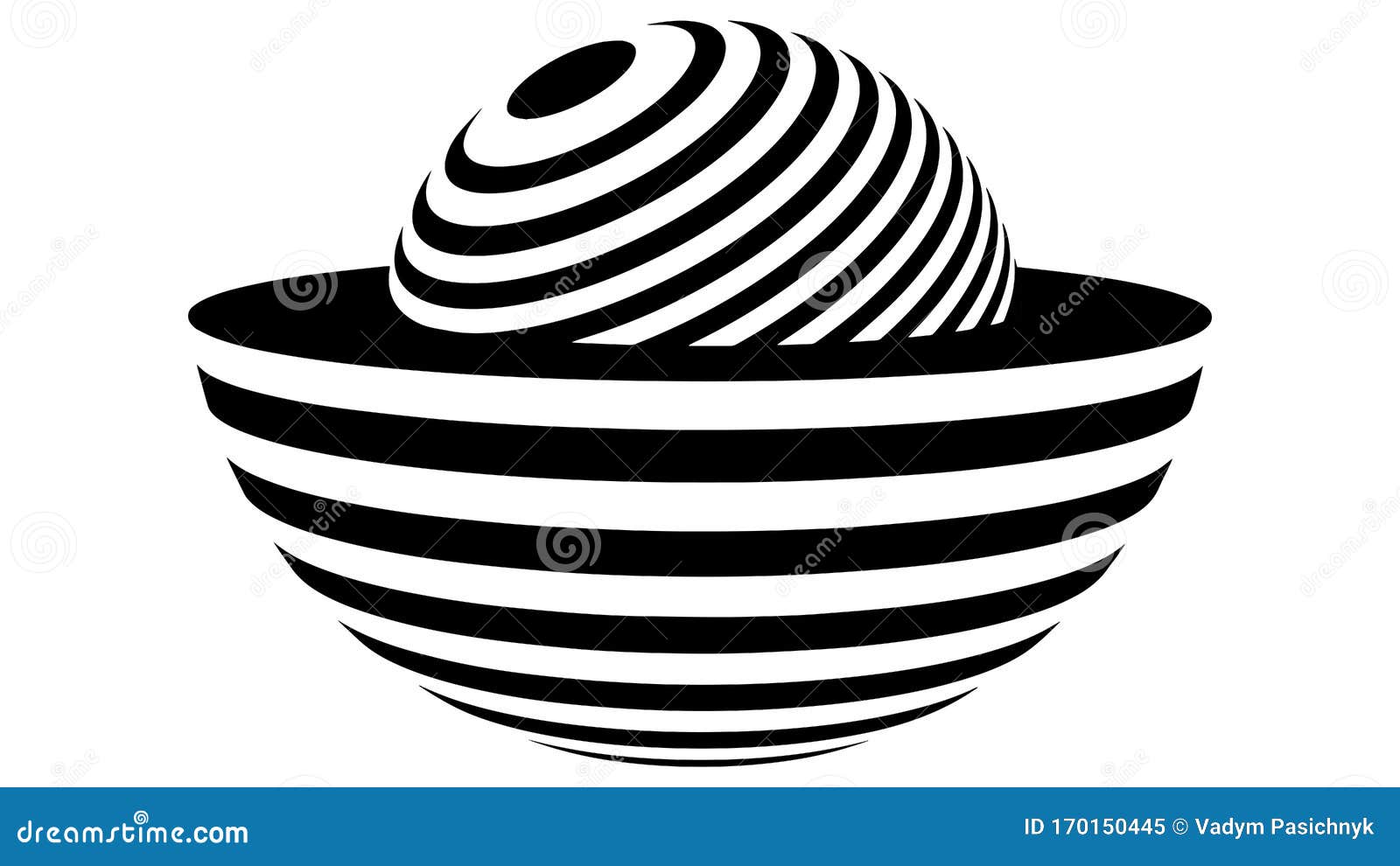 Optical Illusion Wave. Optical Effect Mobius Wave. Vector Illustration ...
