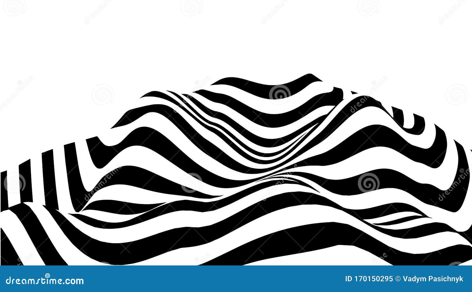 Optical Illusion Wave. Optical Effect Mobius Wave. Vector Illustration ...