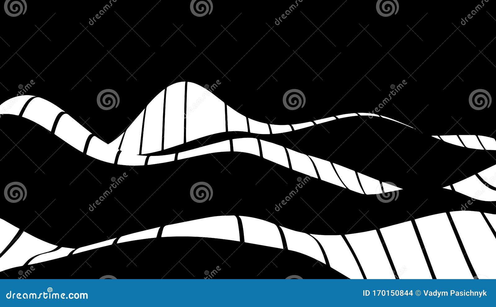 Optical Illusion Wave. Optical Effect Mobius Wave. Vector Illustration ...