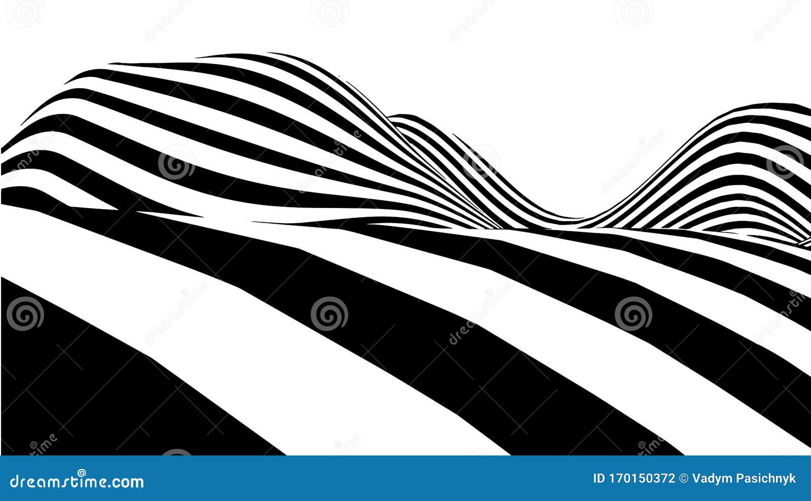 Optical Illusion Wave. Optical Effect Mobius Wave. Vector Illustration ...