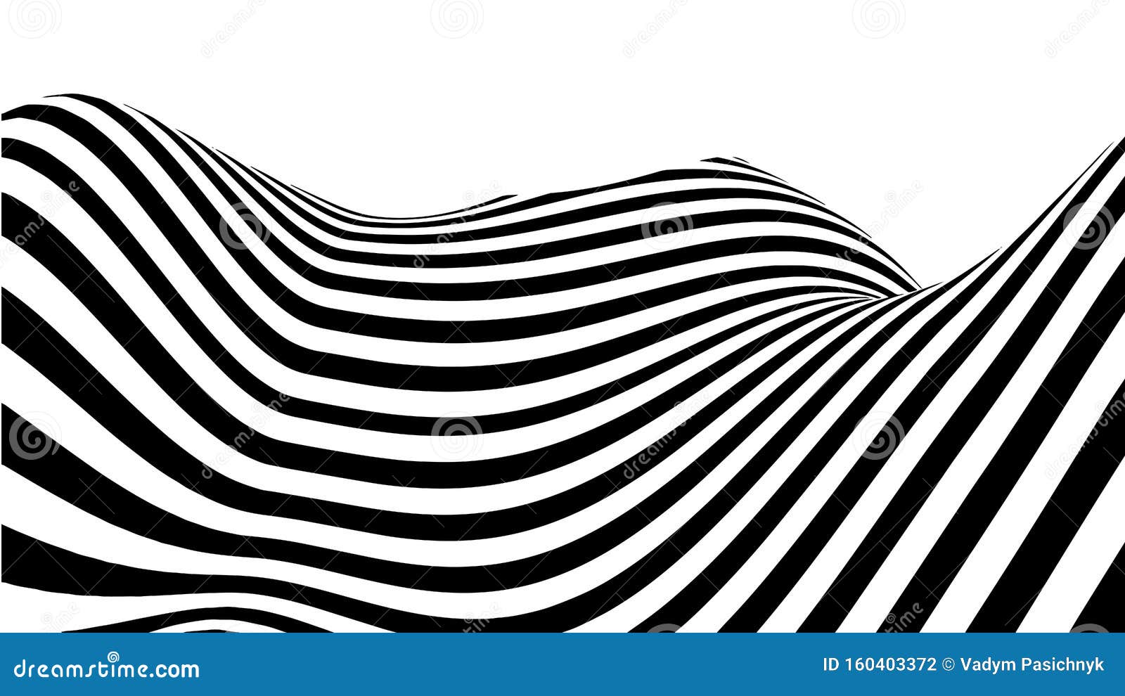 Optical Illusion Wave. Optical Effect Mobius Wave. Vector Illustration ...