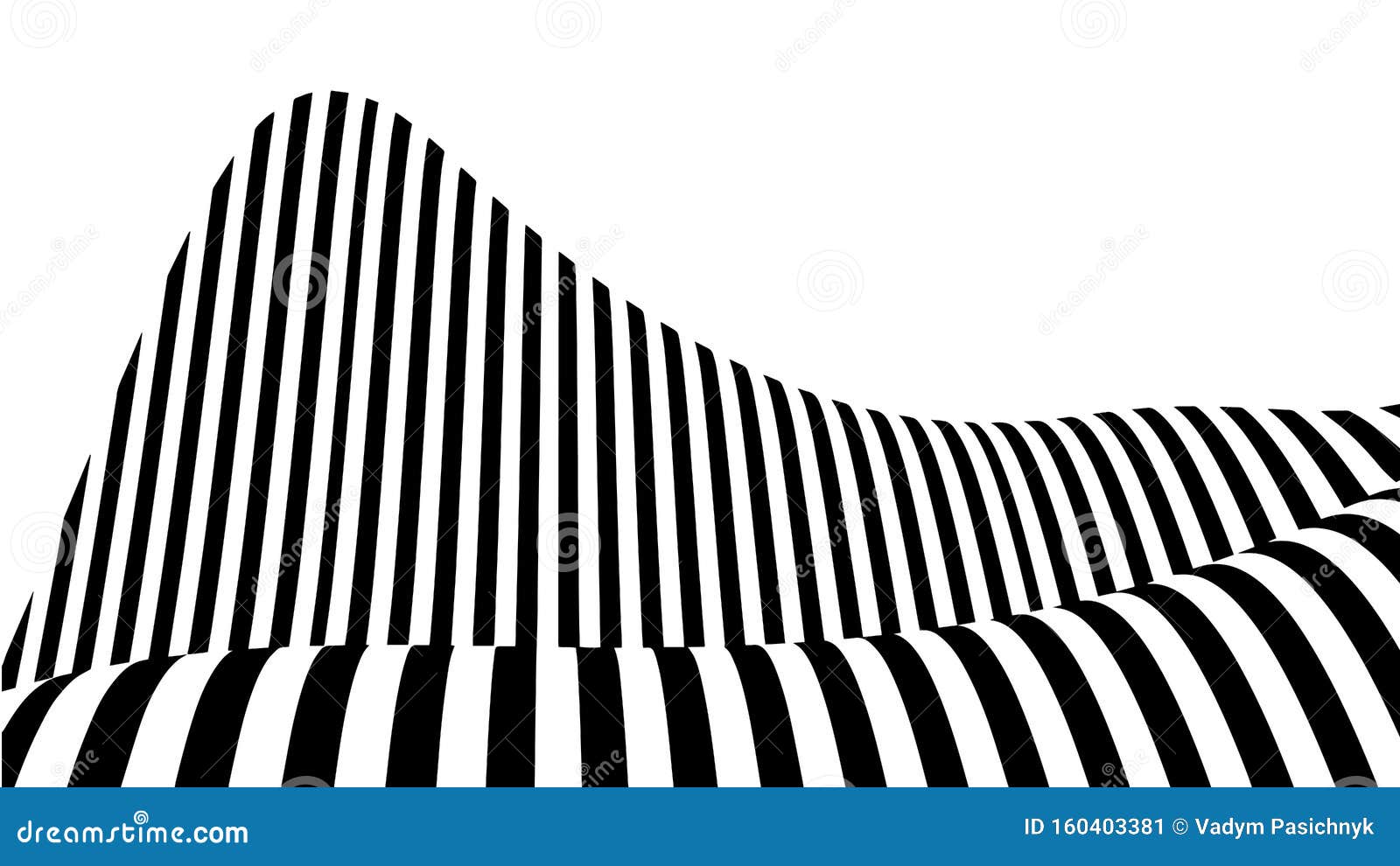 Optical Illusion Wave. Optical Effect Mobius Wave. Vector Illustration ...